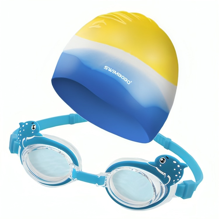 Set complet de inot pentru copii, mediLOGIC®, contine ochelari de inot ...