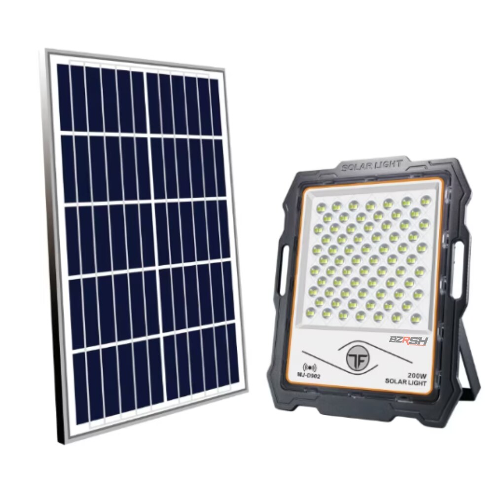 Proiector solar LED Premium 200W, 144 LED cu panou solar, telecomanda ...