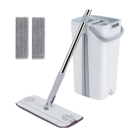 Set Curatenie TNS®, Mop Plat, Galeata Doua Compartimente 37x21x18.5 ...