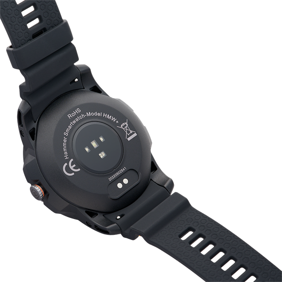 Смарт часовник HAMMER WATCH Plus, черен - eMAG.bg