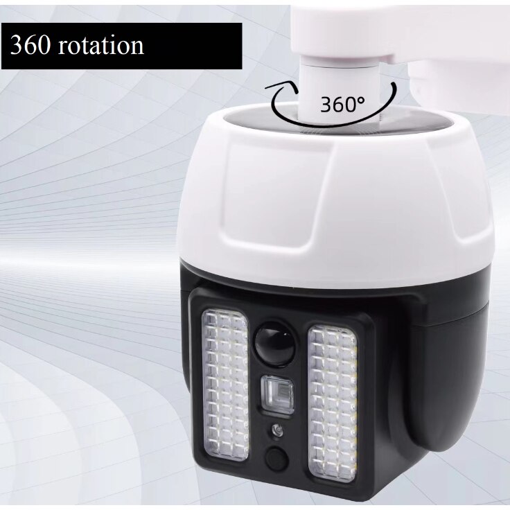 Комплект от 2 соларни лампи 66 Led тип фалшива камера БЗРШ сензор за движение 3 режима на