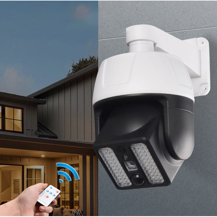 Комплект от 2 соларни лампи 66 Led тип фалшива камера БЗРШ сензор за движение 3 режима на