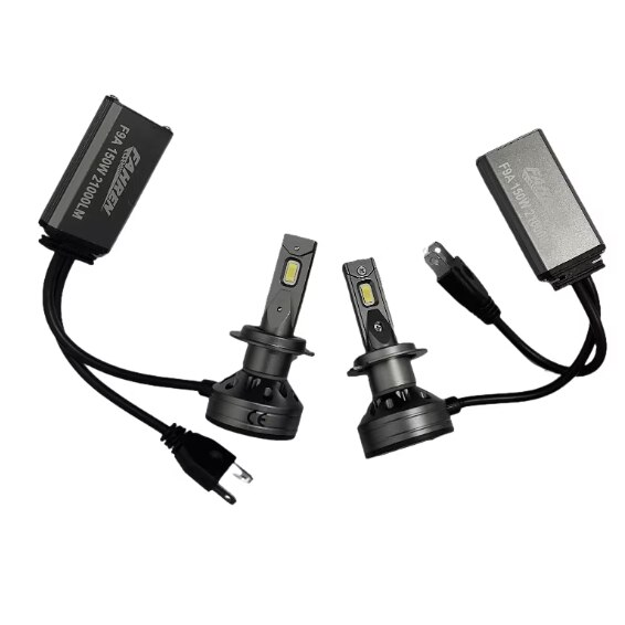 Комплект 2 LED крушки за кола H7, F9A, Canbus, 150W, 6000K, 11000Lm ...