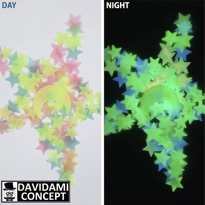 Stickere Fosforescente Autoadezive pentru Camera Copilului DAVIDAMI ...