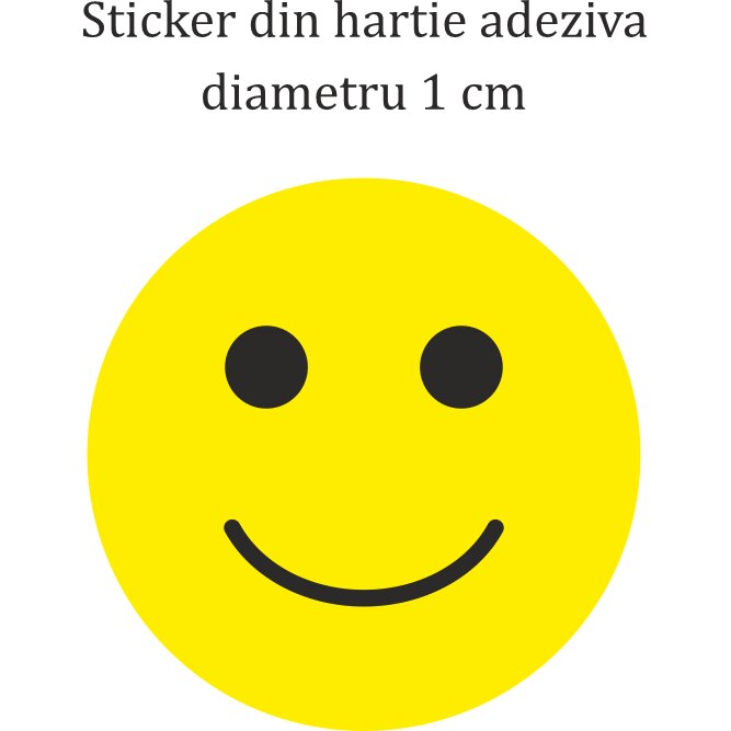 Set 576 stickere din hartie, fete zambitoare, multicolor, diametru 1 cm ...