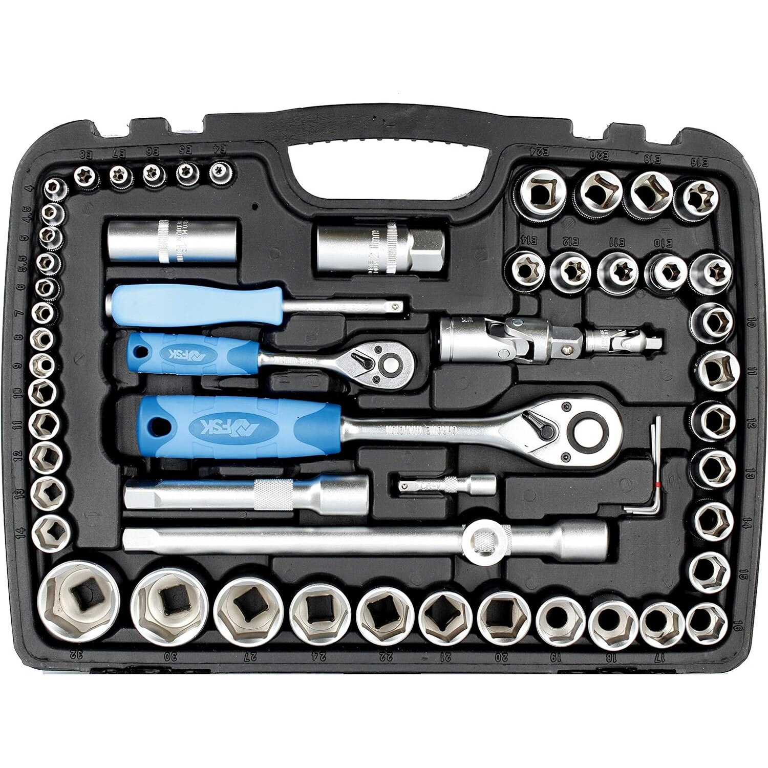 Cutie de scule, pentru uz general, 108 bucati, otel aliat, negru - eMAG.ro