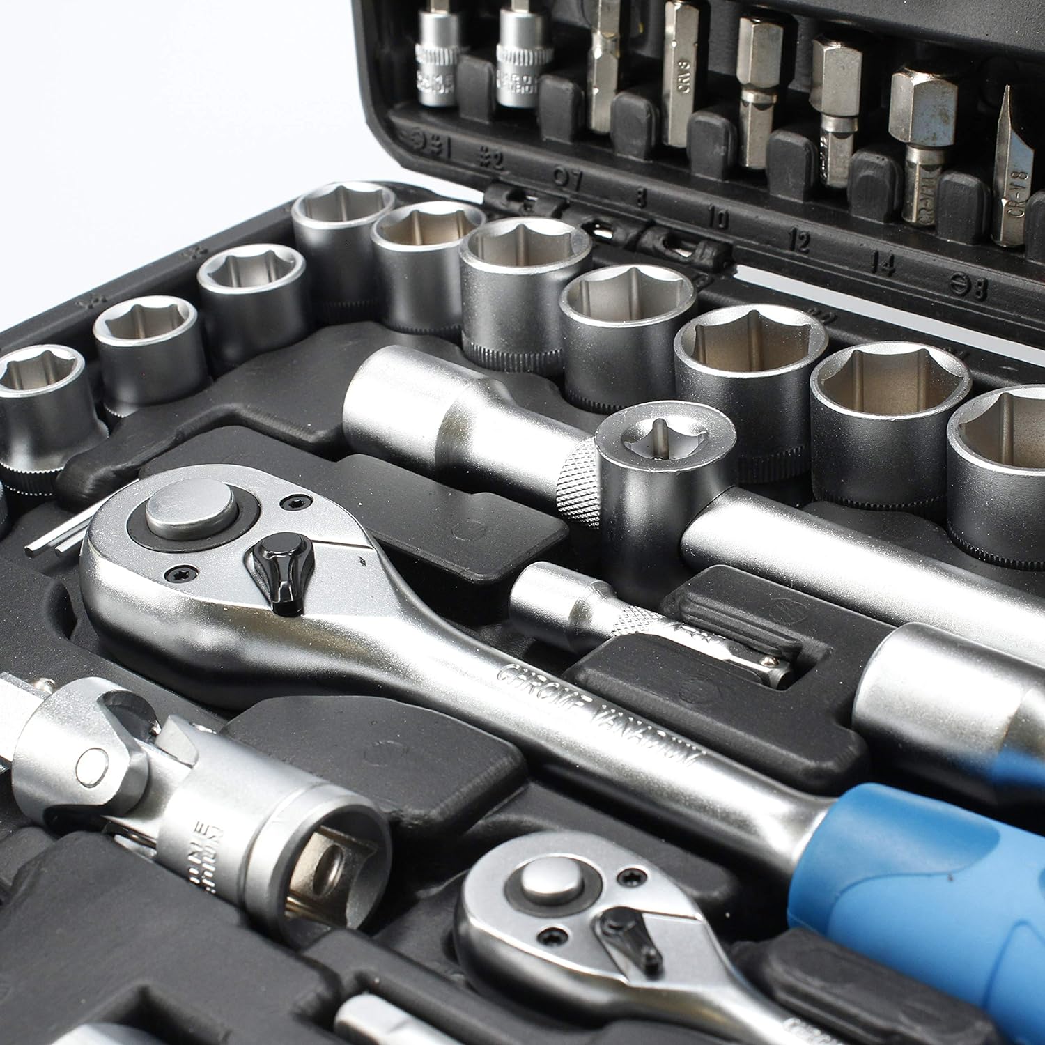 Cutie de scule, pentru uz general, 108 bucati, otel aliat, negru - eMAG.ro