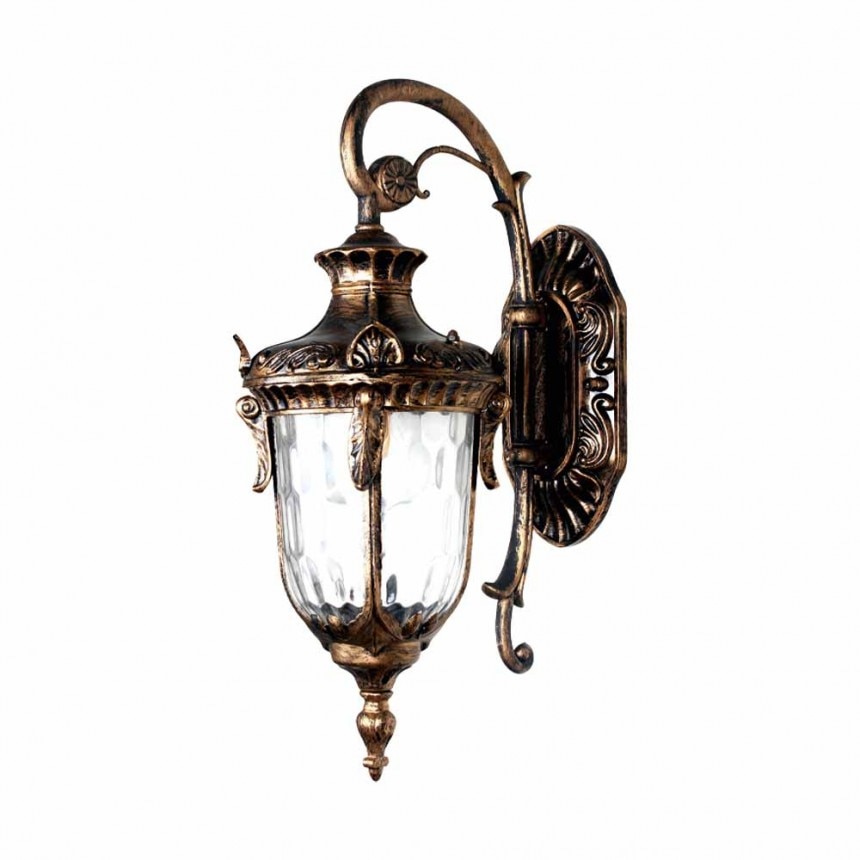 Felinar de gradina, Lightex, 1xE27, 230x160x420mm, IP44, Auriu - eMAG.ro