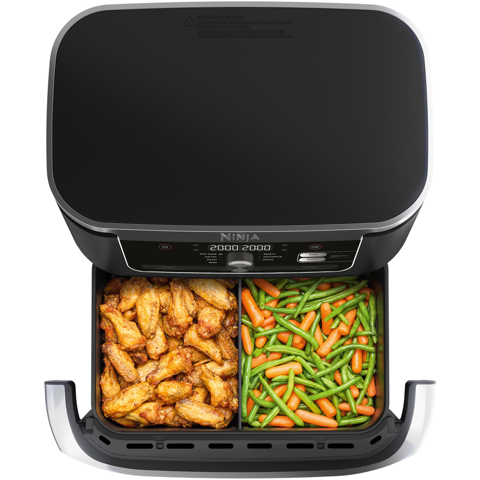 Friteuza cu aer cald Ninja Flex Drawer AF500EU, 2470 W, 10.4 L ...