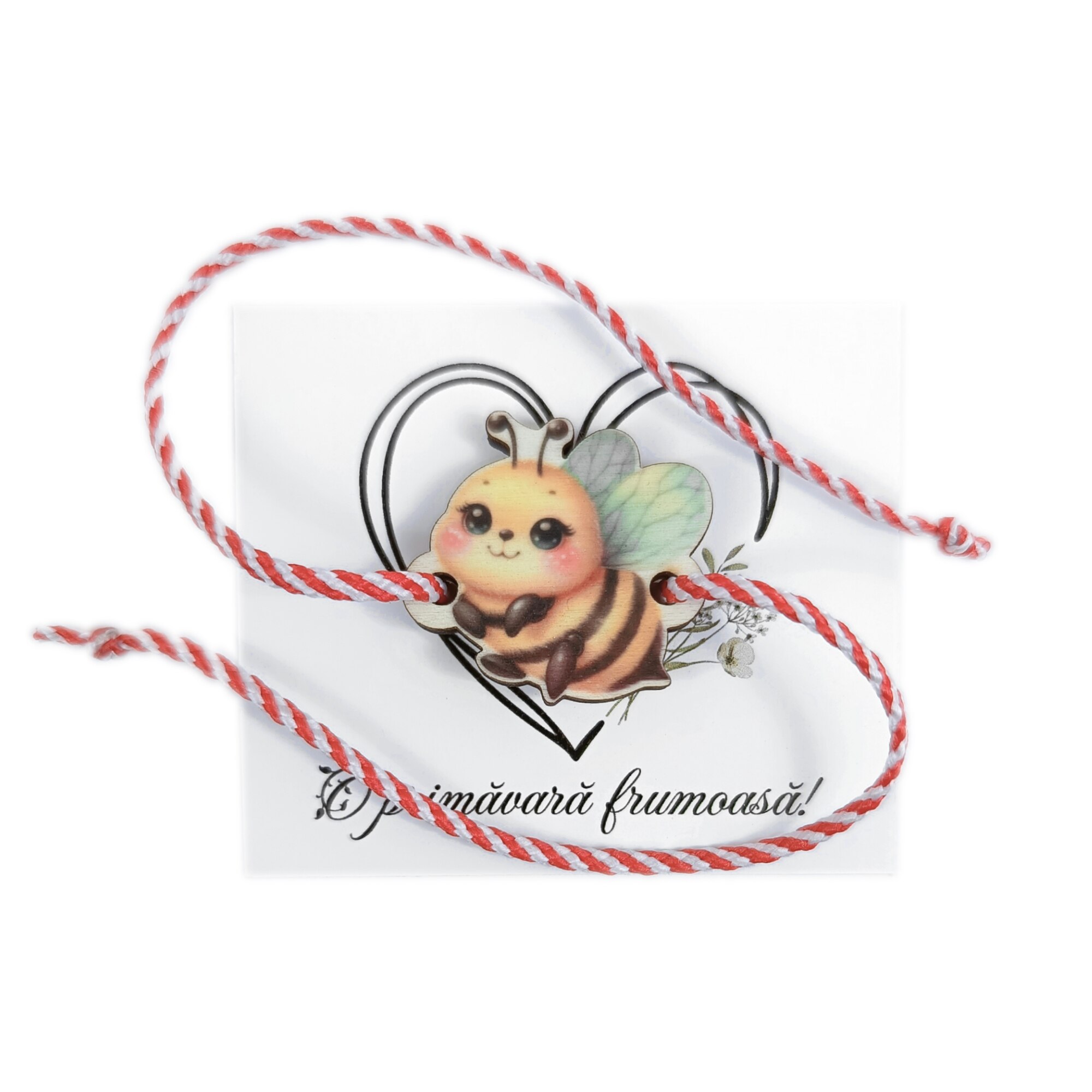 Martisor Bratara Albinuta, 2x3 cm, Lemn - eMAG.ro