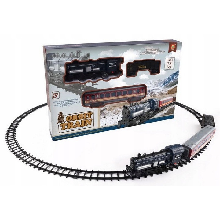 Circuit trenulet electric ISP "Likesmart Orbit Train", 15 piese, Sunete ...