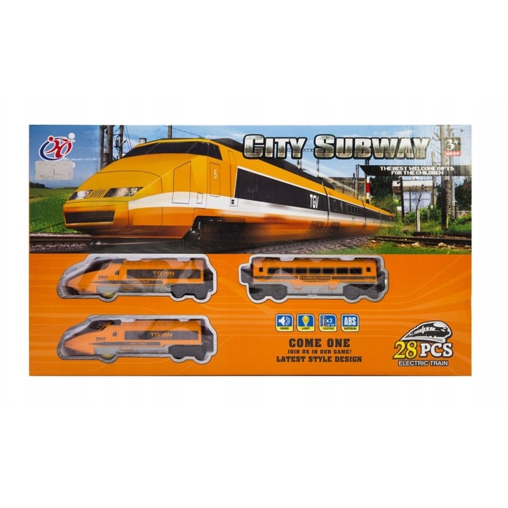 Circuit trenulet electric ISP "Likesmart City Subway", 28 piese, Lumini ...