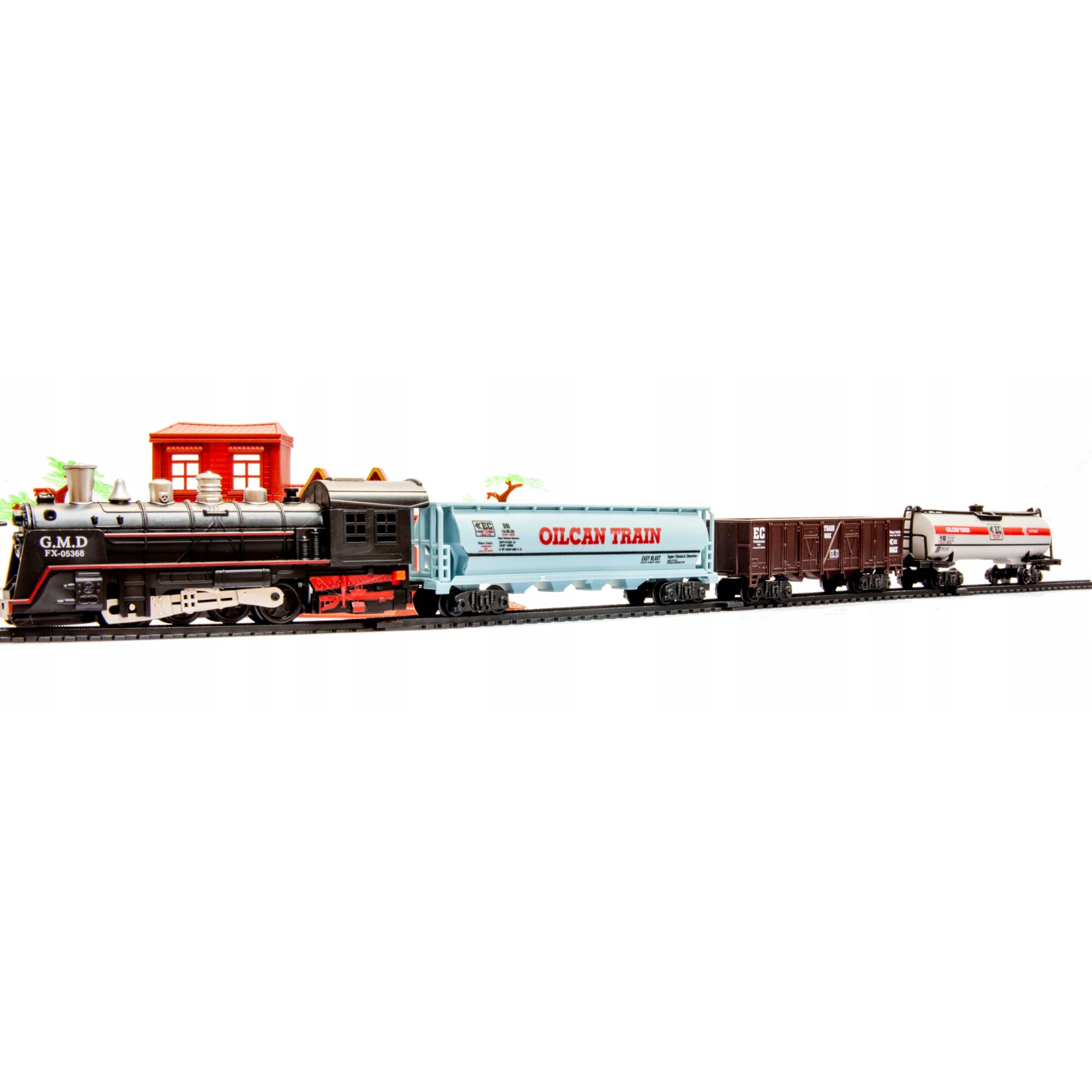 Circuit trenulet electric ISP "Likesmart Rail King", 21 piese, Lumini ...