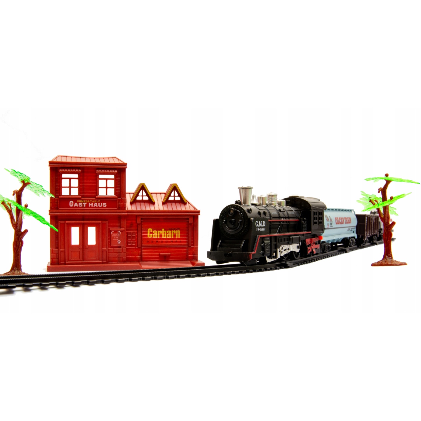 Circuit trenulet electric ISP "Likesmart Rail King", 21 piese, Lumini ...