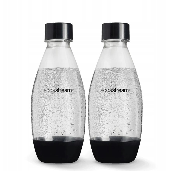 Set 2 sticle apa, Sodastream, Plastic, Negru, 0.5 l - eMAG.ro