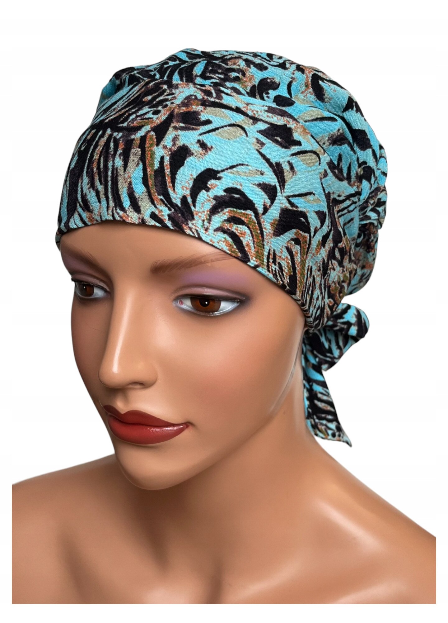 Turban dama, Eva Design, Viscoza, Multicolor, 54-60 cm - eMAG.ro