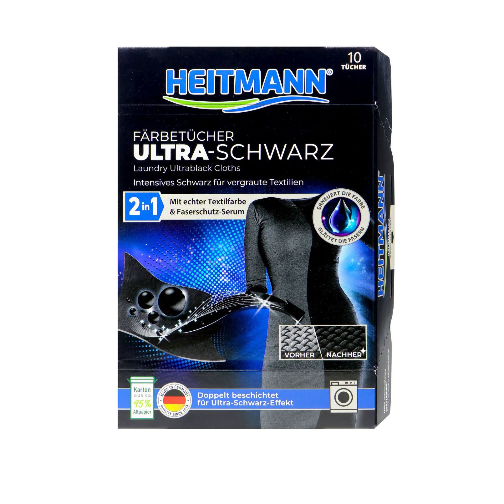 Servetele pentru revigorarea culorii Heitmann, rufe negre, 10 buc - eMAG.ro