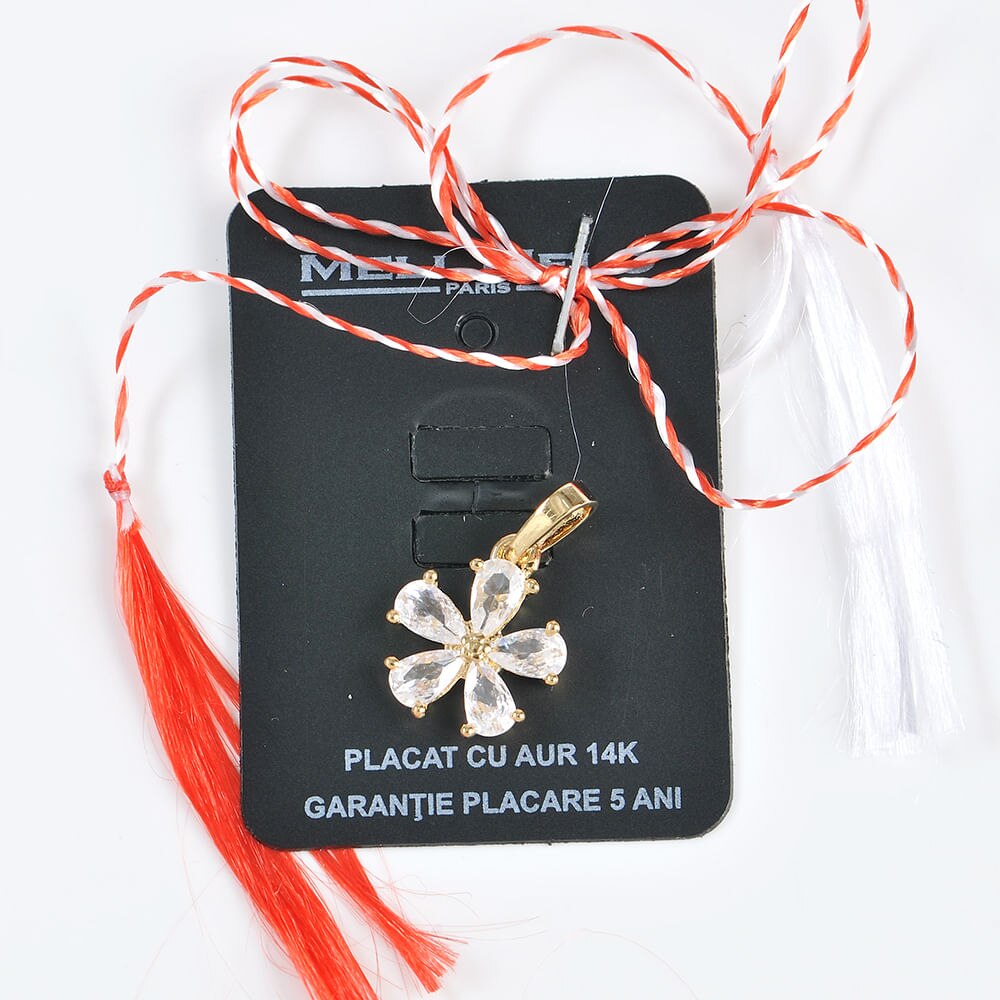 Pandantiv placat cu aur floare, Meli Melo Paris - eMAG.ro