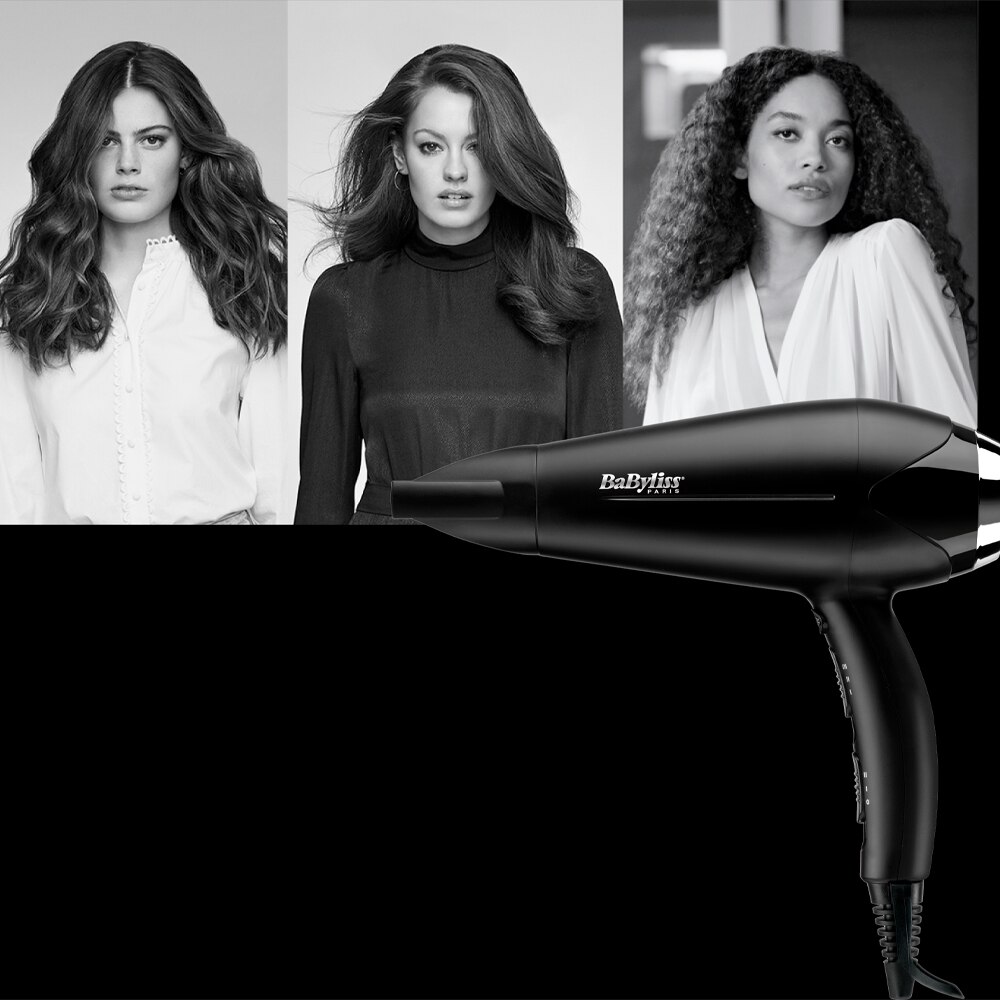 Uscator de par, BaByliss, 2200 W, Ionizare, 3 trepte de temperatura ...