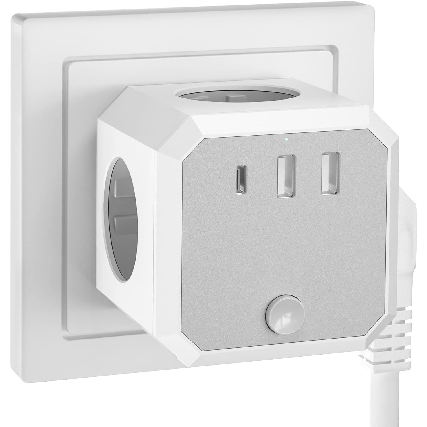 Priza Cube cu USB,4 Prize,2xUSB,1xType C, Incarcare Rapida, Protectie ...