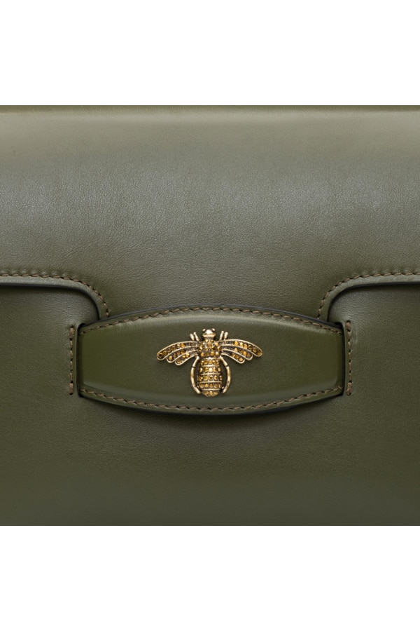 Geanta dama, Musette, ANGIE CROSSBODY, De umar, Piele naturala, verde ...