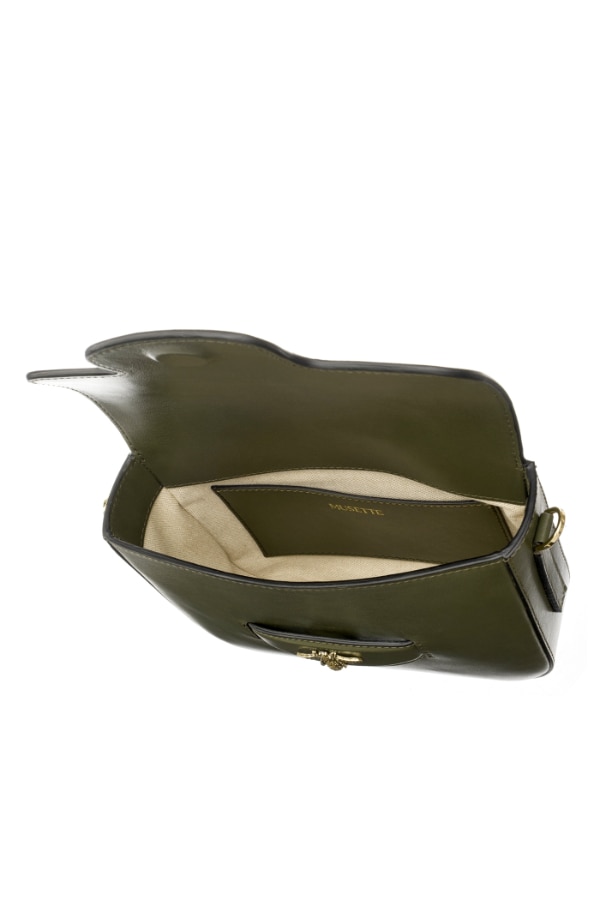 Geanta dama, Musette, ANGIE CROSSBODY, De umar, Piele naturala, verde ...