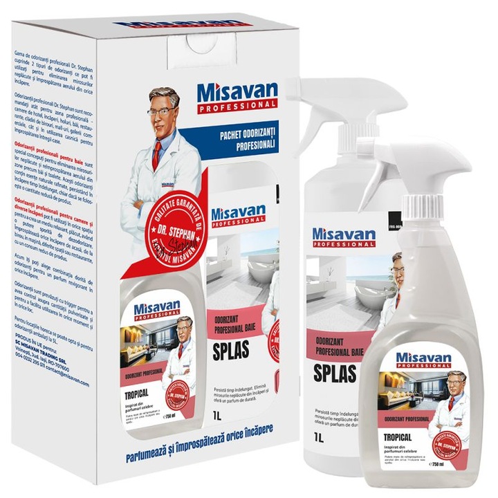 Pachet Misavan Odorizant Baie Splas 1L + Odorizant Camera Tropical ...