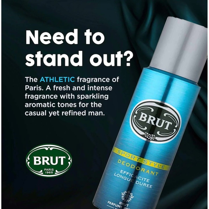 Set 3 x Brut Sport Style Deodorant Body Spray, Fresh 200 ml - eMAG.ro