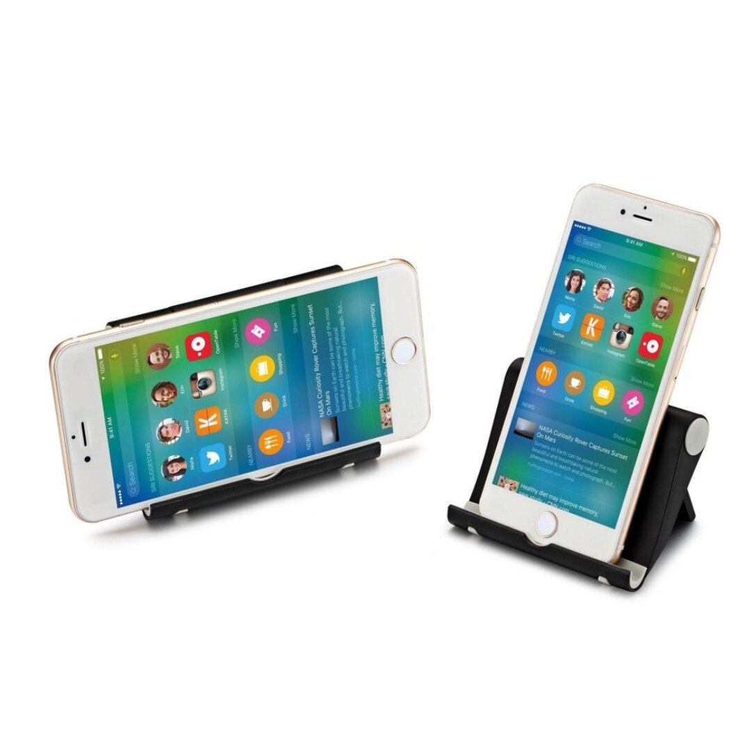 Suport Telefon/Tableta, ergonomic, portabil si reglabil, Negru - eMAG.ro