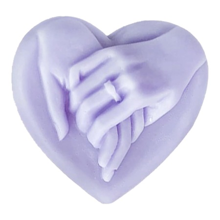 Matrita de silicon, Milmatt, Model inima cu maini, pentru lumanari, 85 ...