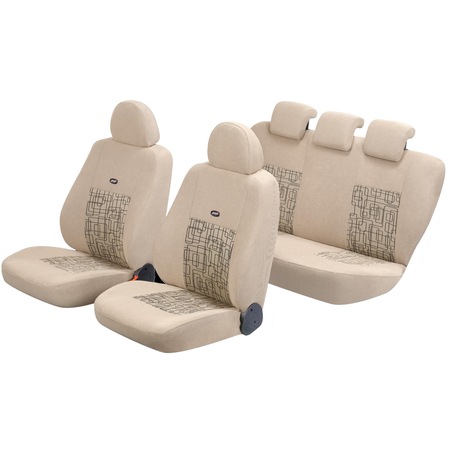 Set huse auto Pufi Puzzle, crem - eMAG.ro