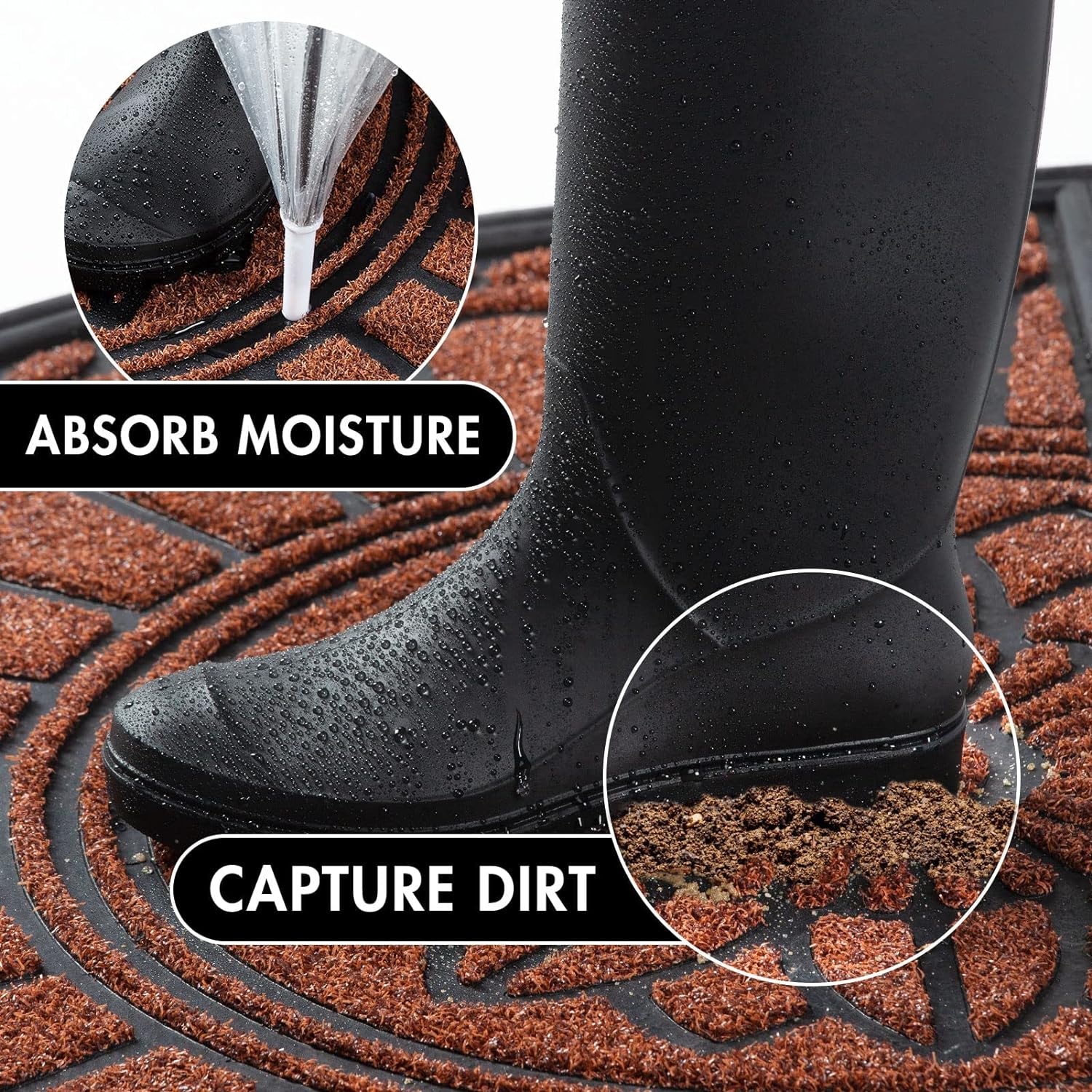 Covor de intrare Mibao pentru interior si exterior, in forma de ...