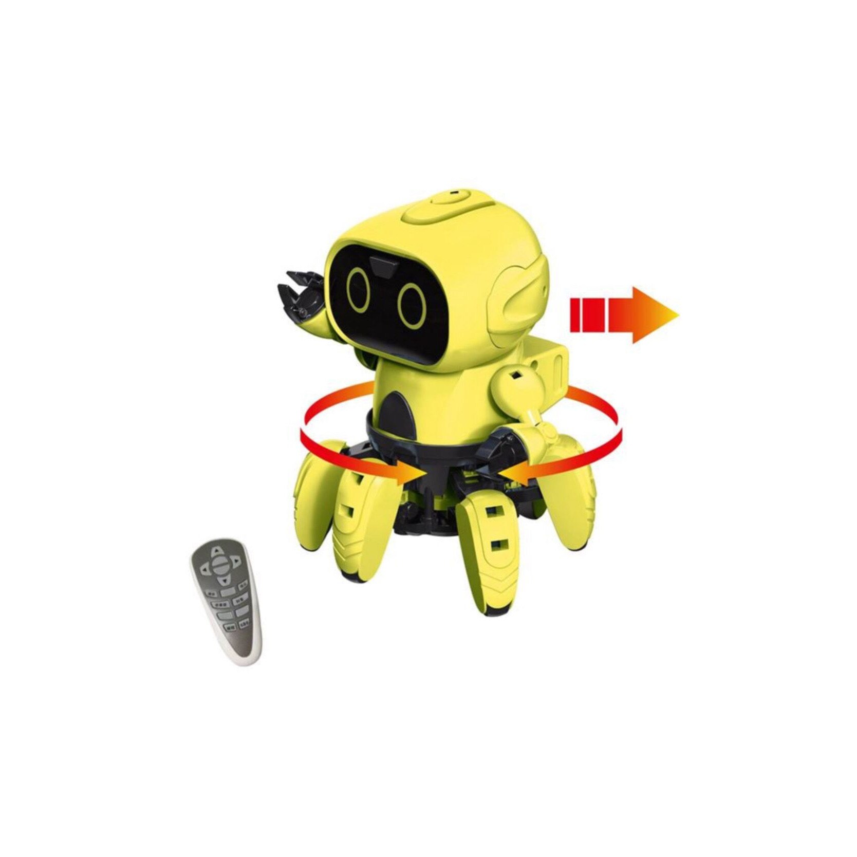 Mini robot inteligent, cu miscari si sunete, telecomanda, ecran cu ...