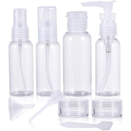 Set recipiente pentru cosmetice, Tecos, material plastic, transparent ...