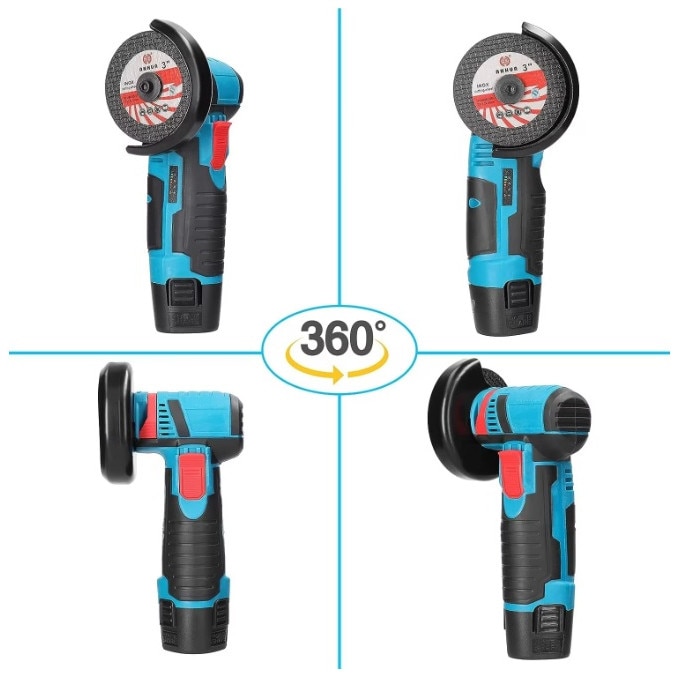 Mini polizor flex unghiular portabil coshop® 2 acumulatori 12V, 750W ...