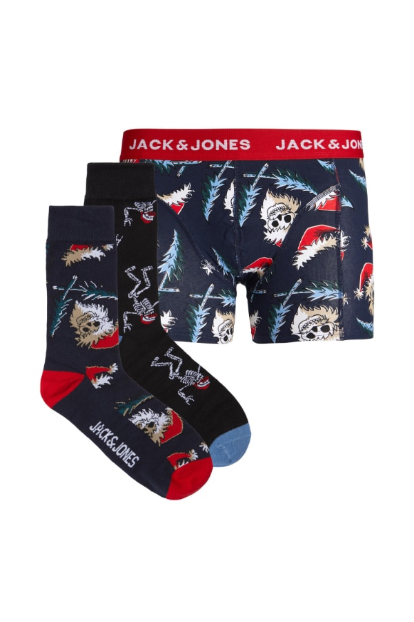 Set boxeri si ciorapi barbati, Jack & Jones, 303001827, Bumbac - eMAG.ro