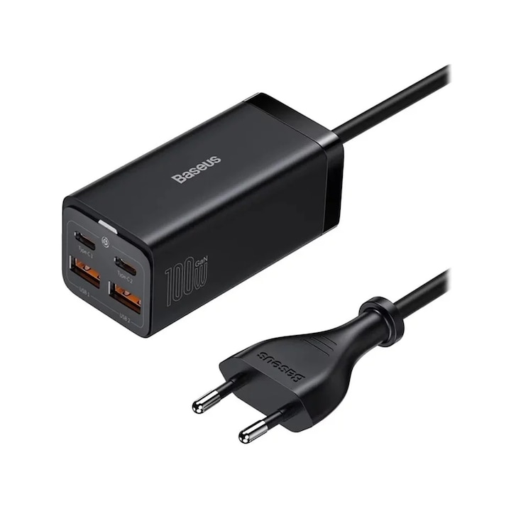 Incarcator rapid universal Baseus GaN3 Pro, 2x USB-C, 2x USB, 100W PD3 ...
