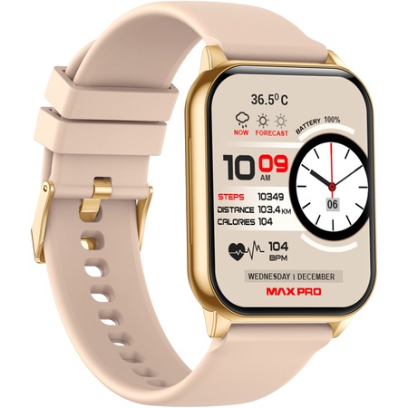 Часовник Smartwatch Maxcom FW25 Arsen PRO, Gold - eMAG.bg