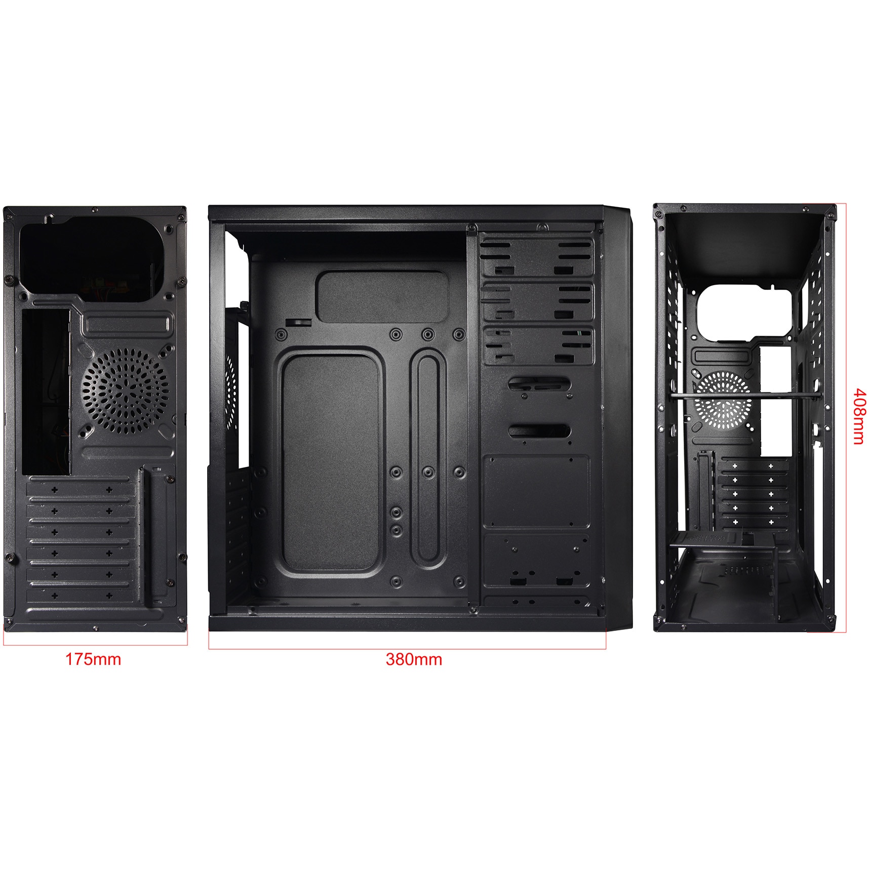 Компютърна кутия SPACER CHRONOS, Middle Tower, ATX, Без захранване ...