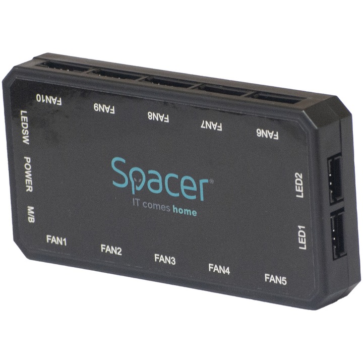 FAN HUB SPACER, 10 ventilatoare ARGB, 2 benzi LED, telecomanda - eMAG.ro