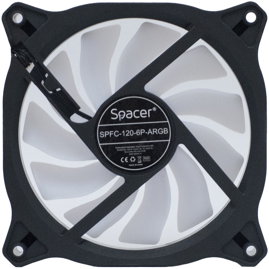 Ventilator SPACER PC, 120mm ARGB, Hydraulic Bearing - eMAG.ro