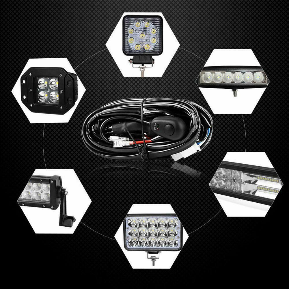 Cablu LED BAR proiector cu releu, buton On/Off, 300W, 12V, 40A - eMAG.ro