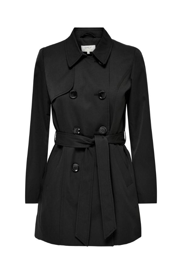 Trenci dama, ONLY, 301826941, Poliester, Negru - eMAG.ro