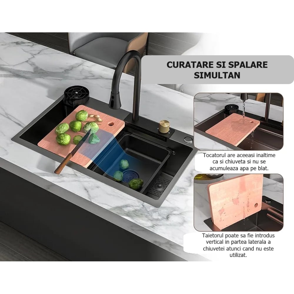 Chiuveta de bucatarie Radinavico, multifunctionala, accesorii incluse ...