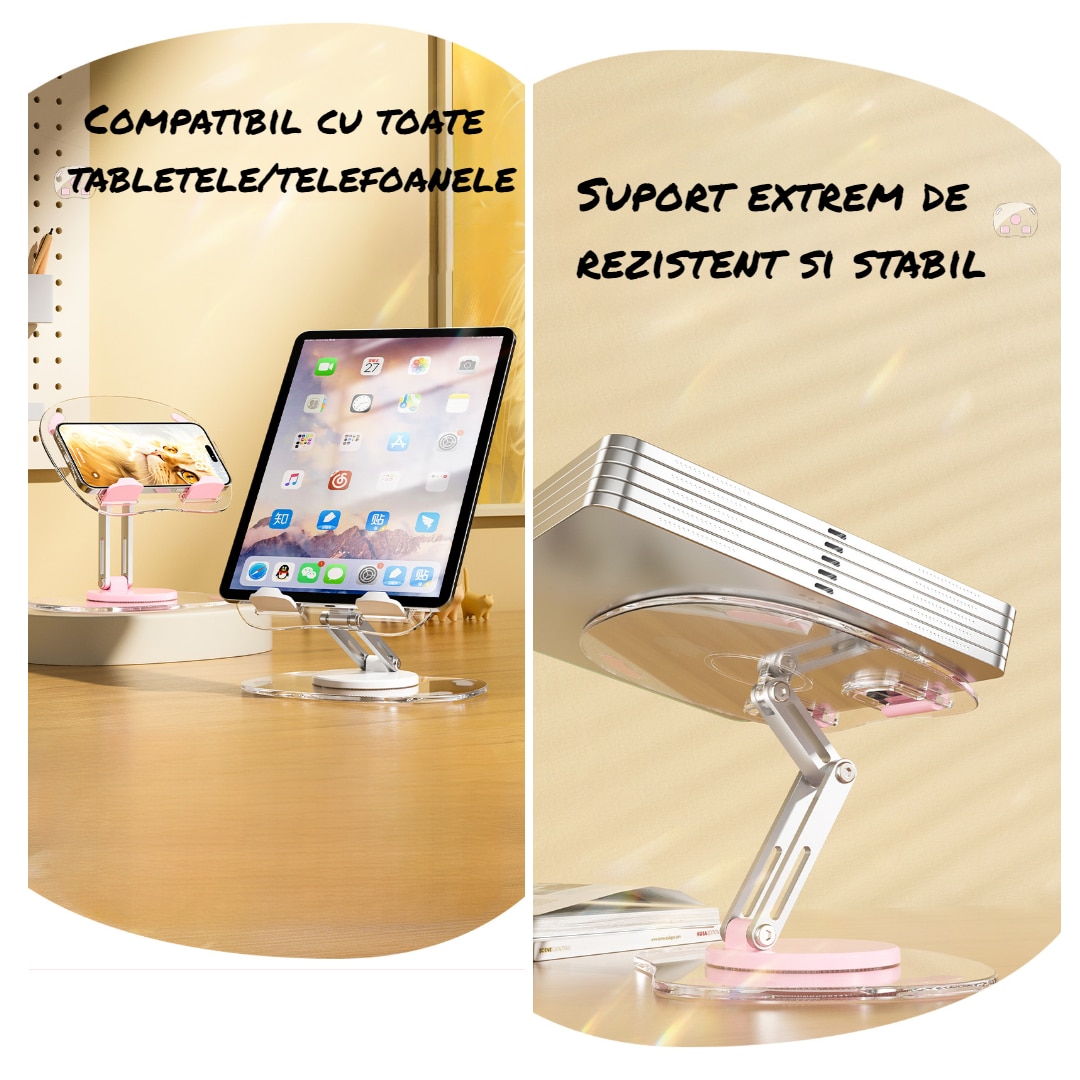 Suport rotativ ajustabil ZENNED® pentru telefon/tableta/carte/kindle ...