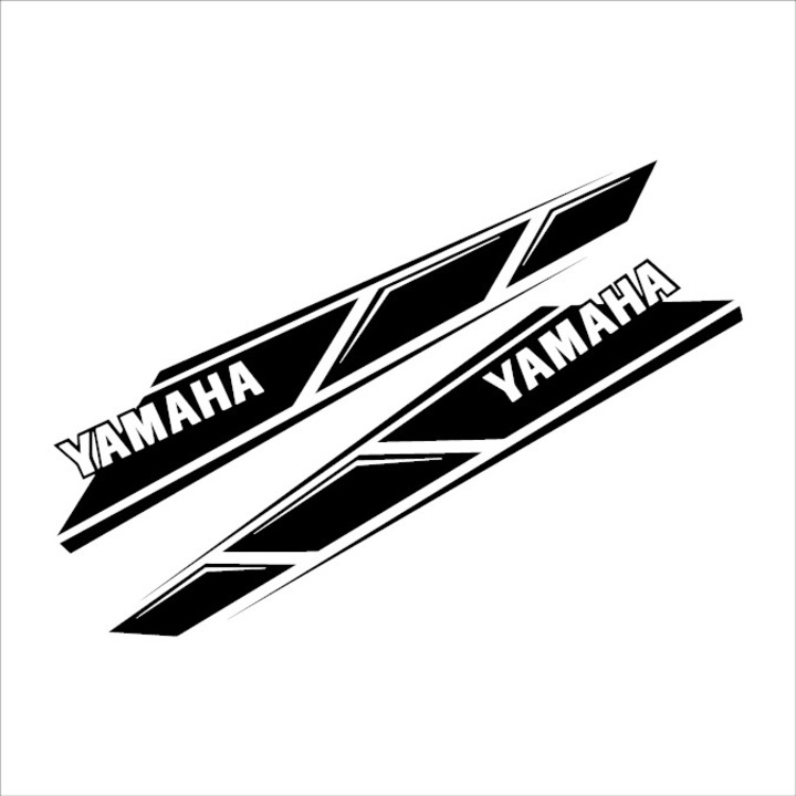 Комплект 2 стикера, Yamaha Stripe Decals, черни, 30 см - eMAG.bg