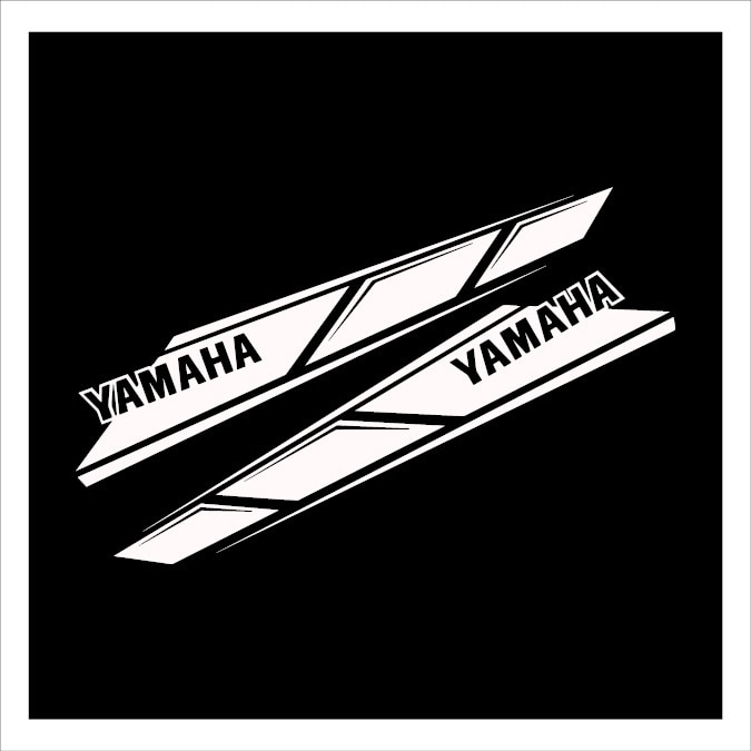 Комплект 2 стикера, Yamaha Stripe Decals, бял цвят, 30 см - eMAG.bg