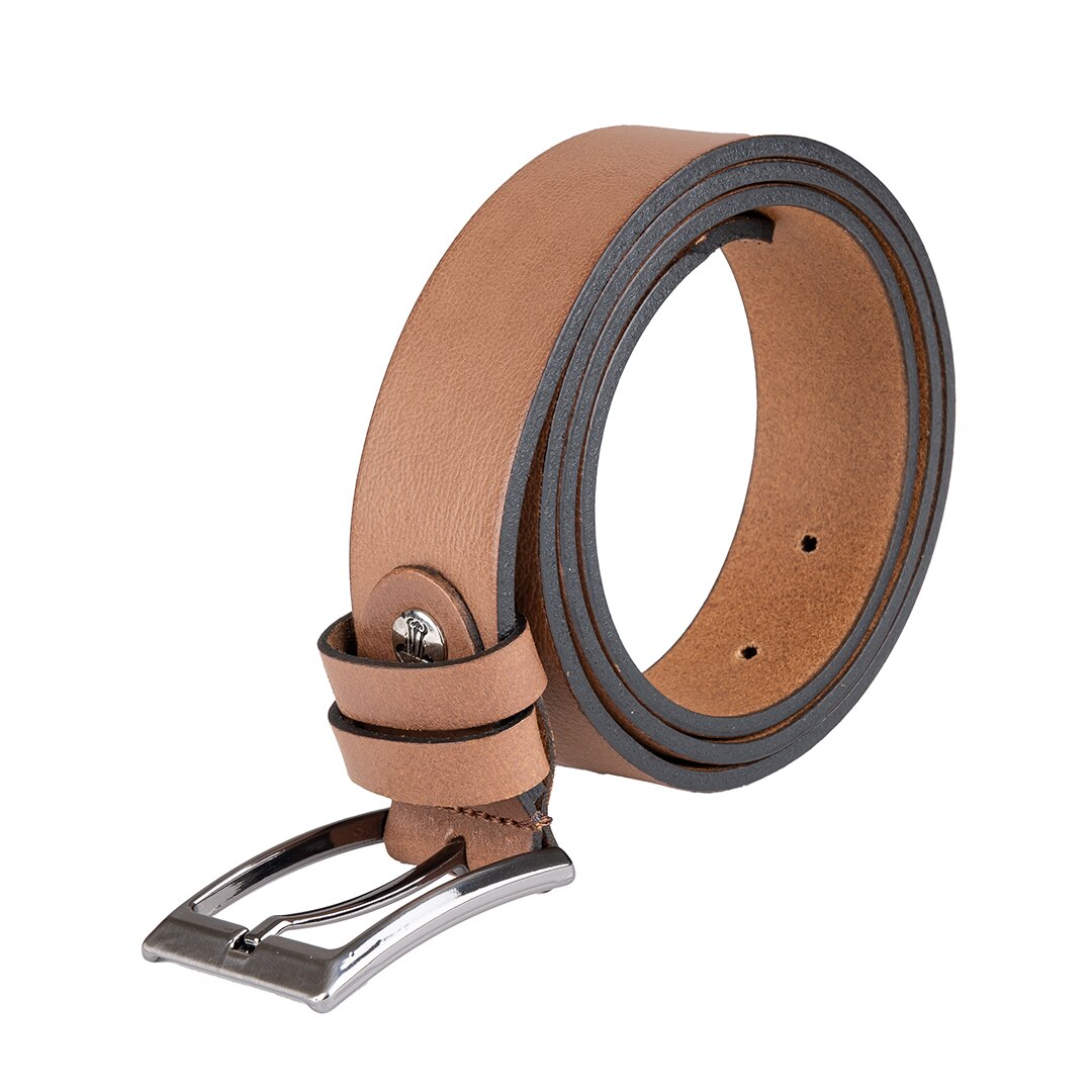 Curea piele barbati, Toro Nero, Bej Late, 120 cm - eMAG.ro