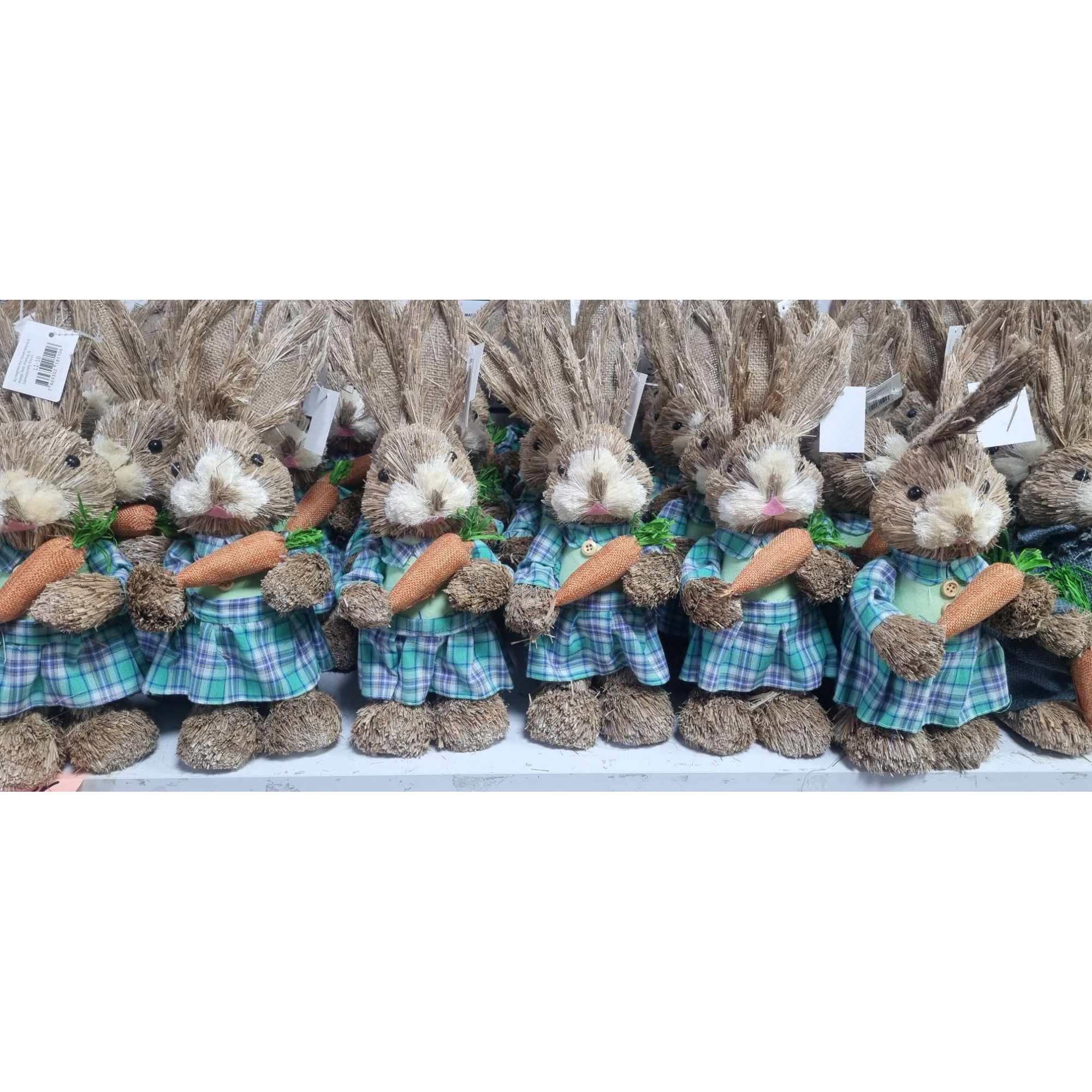 Iepure de Paste, Paie, 35 cm, Multicolor - eMAG.ro