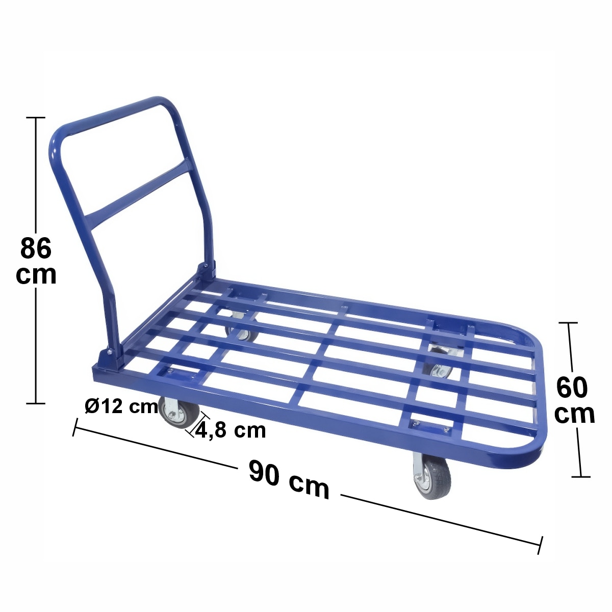 Carucior pliabil, platforma transport marfa, Naimeed D5654, roti ...
